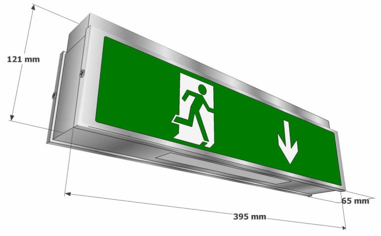 Low Ceiling Slim Exit Box (Ceiling) - Emergency Lighting