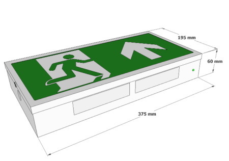 Premium Metal LED Emergency Exit Sign - Emergency Lighting