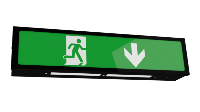 Low Ceiling Exit Box (Wall) - Emergency Lighting