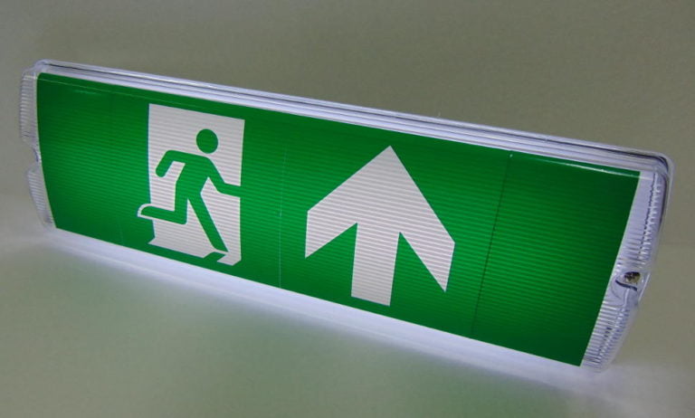 Self Adhesive Universal Emergency Exit Sign - Emergency Lighting 🟩