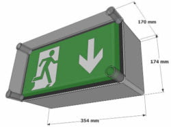 Waterproof Emergency Exit box for outside walls.