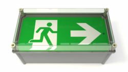 Waterproof Emergency Exit box for outside walls.