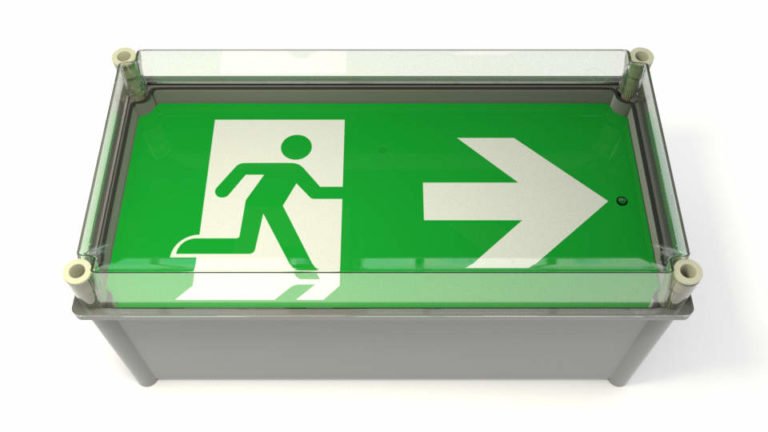 Waterproof Emergency Exit box for outside walls.