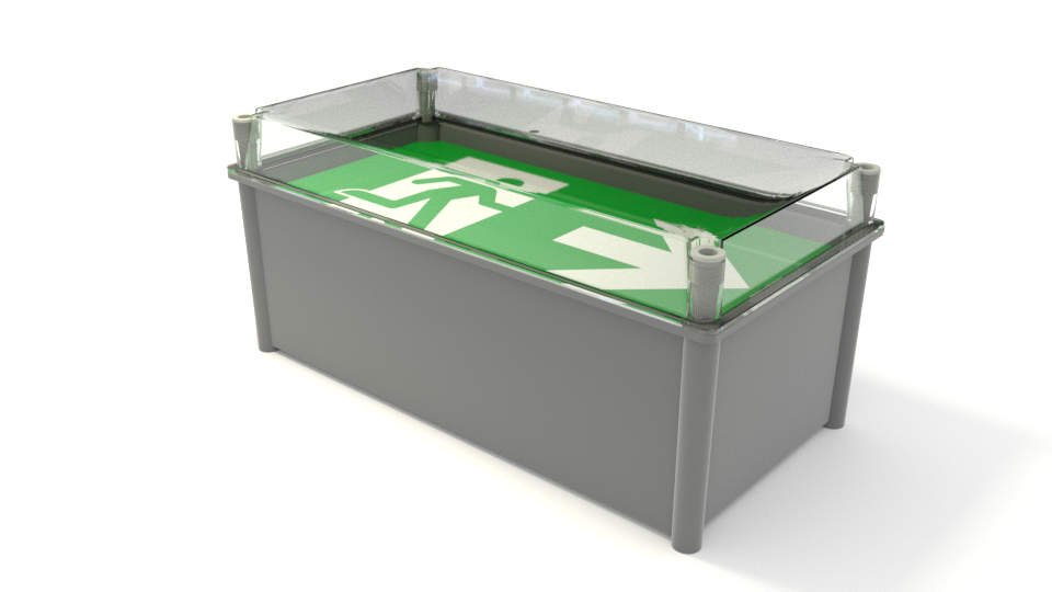 Weatherproof Wall Mount LED Emergency Exit Box - Emergency Lighting