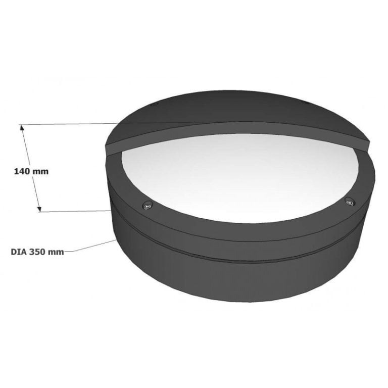 Half round face Die Cast Emergency Bulkhead - Emergency Lighting