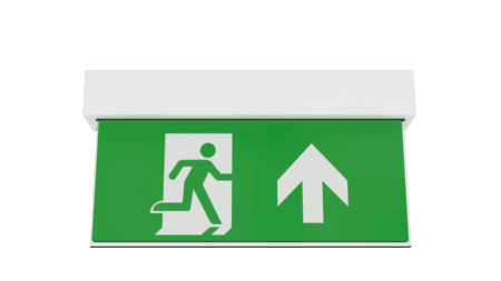 Slim and Thin Blade Exit Sign Ceiling - Emergency Lighting