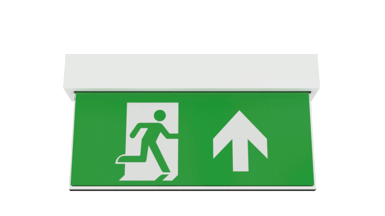 Slim and Thin Blade Exit Sign Ceiling - Emergency Lighting