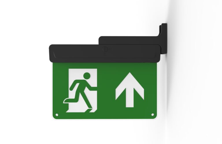 Emergency Exit Sign. Multiple Fixing Positions