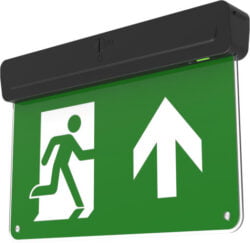 Emergency Exit Sign. Multiple Fixing Positions