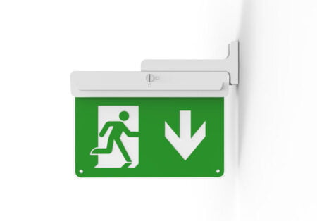 Emergency Exit Sign. Multiple Fixing Positions